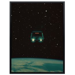 Bilderwelten Leinwandbild Retro Collage - Space Express