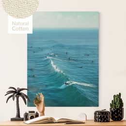 Bilderwelten Leinwandbild Surfer am Huntington Beach