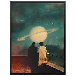 Bilderwelten Leinwandbild Retro Collage - Gemeinsam durch den Sturm