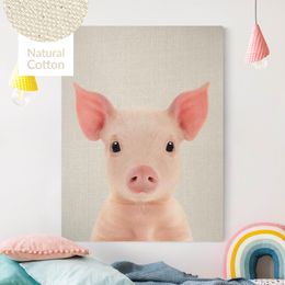 Bilderwelten Leinwandbild Baby Ferkel Fips