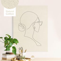 Bilderwelten Leinwandbild Line Art - Brille