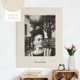 Bilderwelten Leinwandbild Frida Kahlo Foto Portrait im Garten