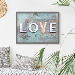 Bilderwelten Bild mit Rahmen Streetart Love