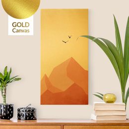 Bilderwelten Leinwandbild Zugspitze in Rosa F&auml;rbung