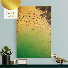 Bilderwelten Leinwandbild Urlauber am Strand