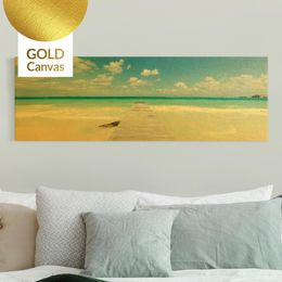 Bilderwelten Leinwandbild Steg ins Meer