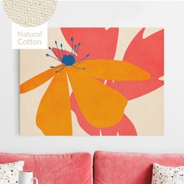 Bilderwelten Leinwandbild Florale Sch&ouml;nheit Rosa und Orange