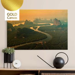 Bilderwelten Leinwandbild Flusslandschaft in Thailand