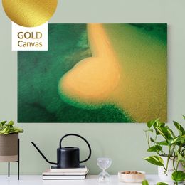 Bilderwelten Leinwandbild Sandbank im Ozean