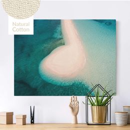 Bilderwelten Leinwandbild Sandbank im Ozean