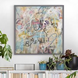 Bilderwelten Bild mit Rahmen Graffiti Freedom in Pastell