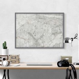 Bilderwelten Bild mit Rahmen New York Stadtplan