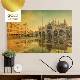 Bilderwelten Leinwandbild Markusplatz in Venedig