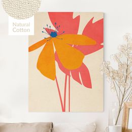 Bilderwelten Leinwandbild Florale Sch&ouml;nheit Rosa und Orange