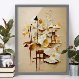 Bilderwelten Bild mit Rahmen Abstraktes Bouquet