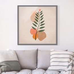 Bilderwelten Bild mit Rahmen Boho Bl&auml;tter II