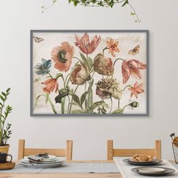 Bilderwelten Bild mit Rahmen Antiquarische Bl&uuml;ten