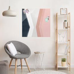 Bilderwelten Glasbild originell Abstrakt rosa Glas Wandbild - Zufallswinkel - Deko Wohnzimmer Schlafzimmer