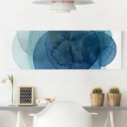 Bilderwelten Leinwandbild - Panorama Urknall - blau