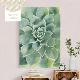 Bilderwelten Leinwandbild - Hochformat Sukkulente Aquarell Dunkel