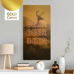 Bilderwelten Leinwandbild Beer Beer Deer