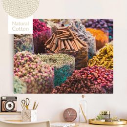 Bilderwelten Leinwandbild Kulinarisch Motiv Kunstdruck bunt - Farbenfrohe Gew&uuml;rze - Gew&uuml;rze & Kr&auml;uter XXL Wohnzimmer Schlafzimmer