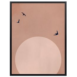 Bilderwelten Leinwandbild Sonnenuntergang in Rosa