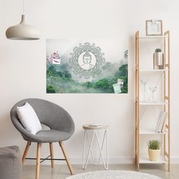 Bilderwelten Glasbild Buddha Mandala im Nebel
