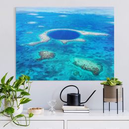 Bilderwelten Leinwandbild Leuchtturmriff von Belize