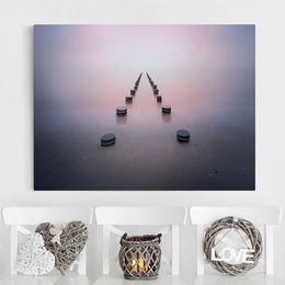 Bilderwelten Leinwandbild - Querformat Zen am Strand