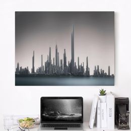 Bilderwelten Leinwandbild - Querformat Sonnenaufgang Kuwait
