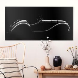 Bilderwelten Leinwandbild - Querformat Oldtimer Silhouette