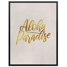 Bilderwelten Leinwandbild - Hochformat Gold - Aloha Paradise