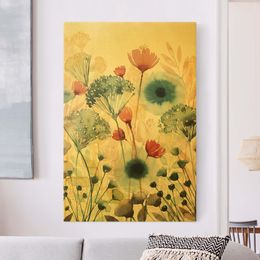 Bilderwelten Leinwandbild - Hochformat Wildblumen im Sommer I