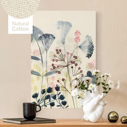 Bilderwelten Leinwandbild - Hochformat Wildblumen Aquarell I