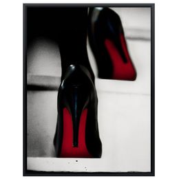 Bilderwelten Leinwandbild - Hochformat High Heels in Rot