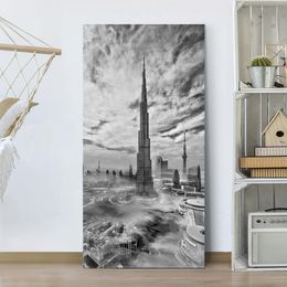 Bilderwelten Leinwandbild - Hochformat Dubai Super Skyline