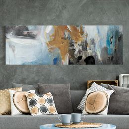 Bilderwelten Leinwandbild - Panorama Wechselspiel Abstrakt II