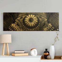 Bilderwelten Leinwandbild - Panorama Die Kuppeln der blauen Moschee