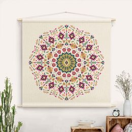 Bilderwelten Wandteppich Azteken Boho Mandala II