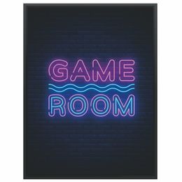 Bilderwelten Leinwandbild Neon Schrift Game Room