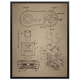Bilderwelten Leinwandbild Vintage Anleitung Gaming II