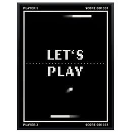 Bilderwelten Leinwandbild Klassik Videospiel in Schwarzwei&szlig; Let's Play