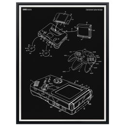 Bilderwelten Leinwandbild Gaming Anatomy Klassiker in Schwarz II