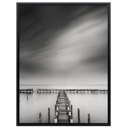 Bilderwelten Leinwandbild - Hochformat Der alte Pier