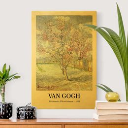 Bilderwelten Leinwandbild Vincent van Gogh - Bl&uuml;hender Pfirsichbaum - Museumsedition