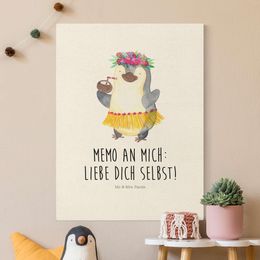 Bilderwelten Leinwandbild Mr. & Mrs. Panda - Pinguin - Liebe Dich selbst
