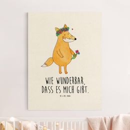 Bilderwelten Leinwandbild Mr. & Mrs. Panda - Fuchs - Selbstliebe