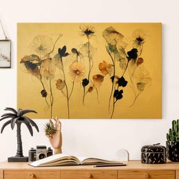 Bilderwelten Leinwandbild Warme Bl&uuml;ten