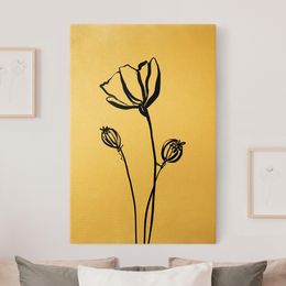 Bilderwelten Leinwandbild Mohn Illustration II